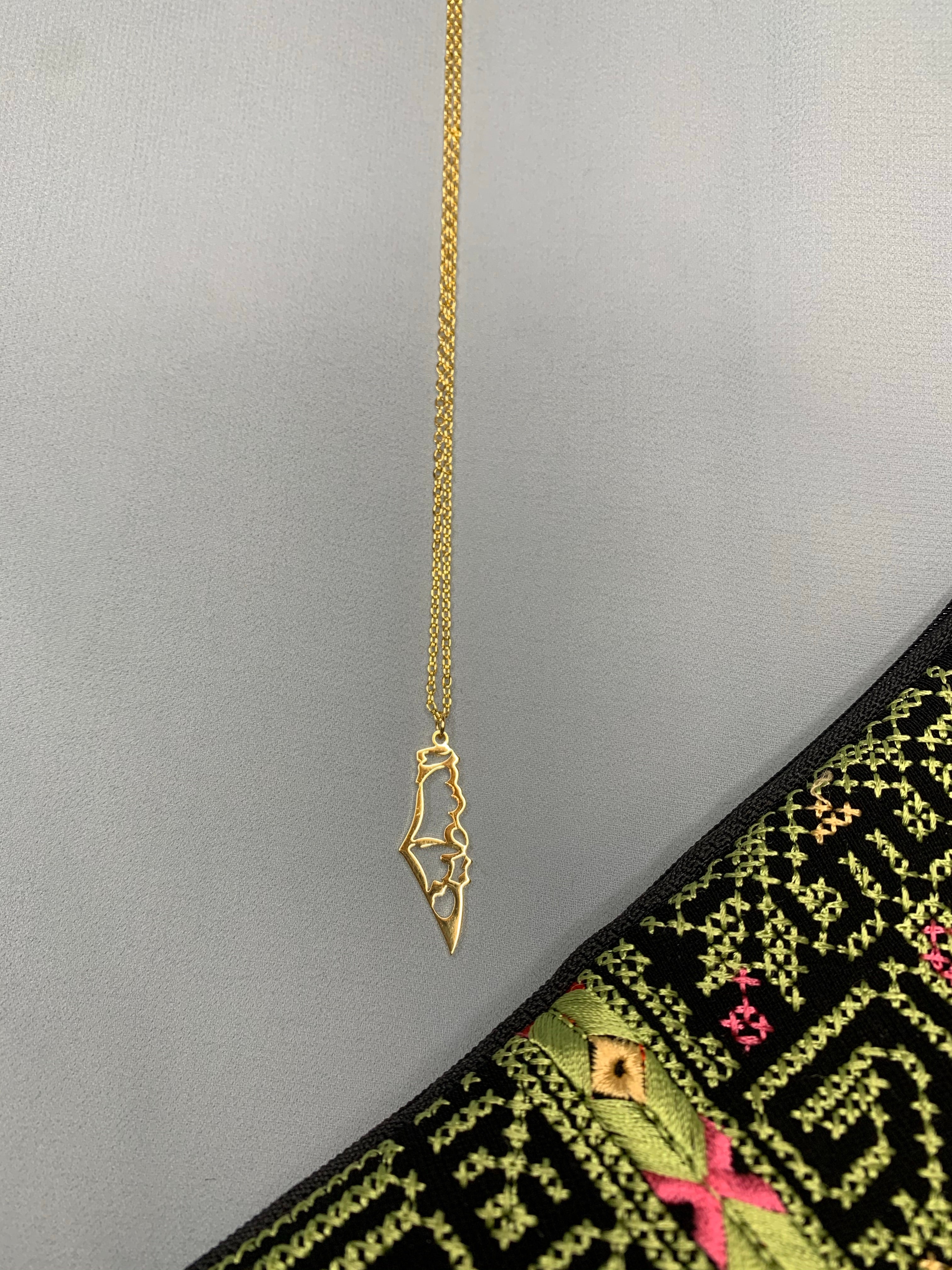 Palestinian gold pendant – MONA BELLA CUSTOM JEWELRY DESIGN